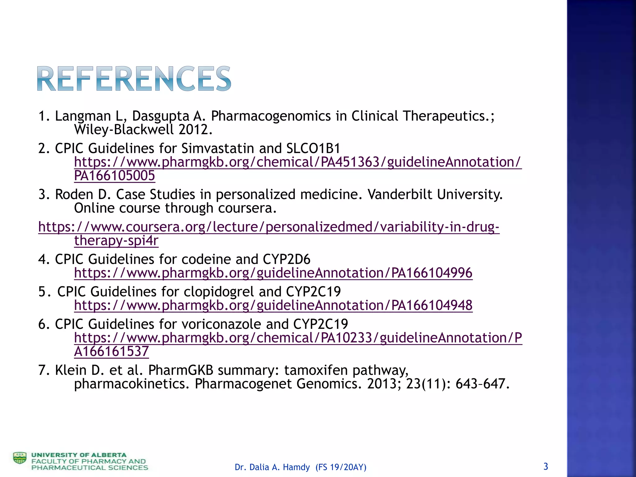 A Hands on Pharmacogenomics! An Introduction | PPTX