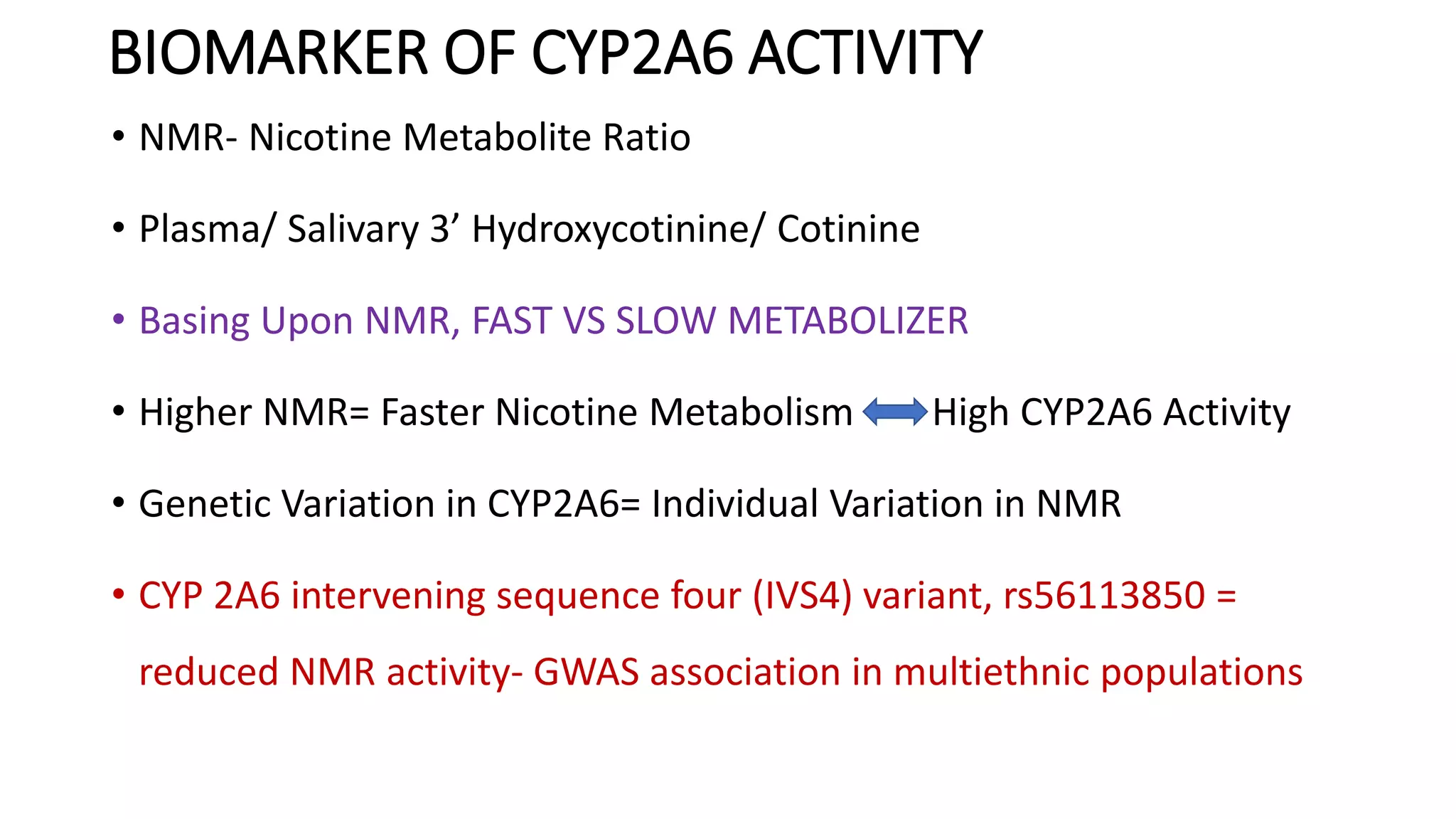 Pharmacogenomics of Nicotine | PPTX