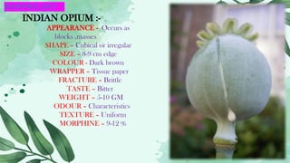Pharmacognostical study of opium complete notes.pptx