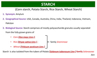 Pharmacognosy of carbohydrates containing drugs | PDF
