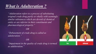 Adulteration of Drugs in Detail with Factors. | PPT