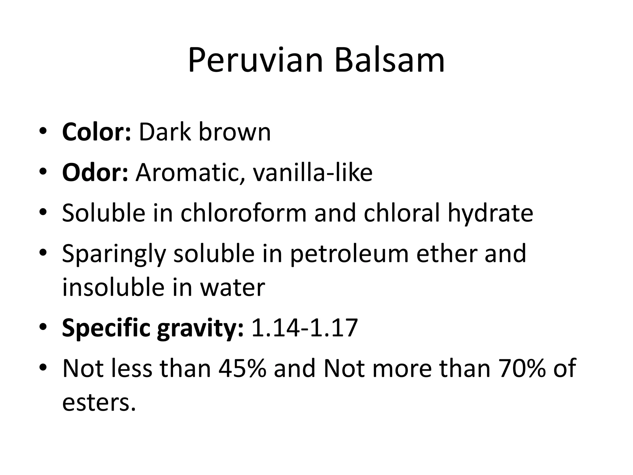 PHARMACOGNOSY - BALSAMS | PPTX