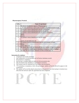 Pharmacognosy ist sem | PDF