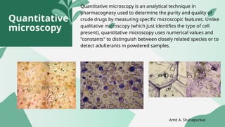 Pharmacognosy and Phytochemistry-1 Unit 1, Quality control and ...
