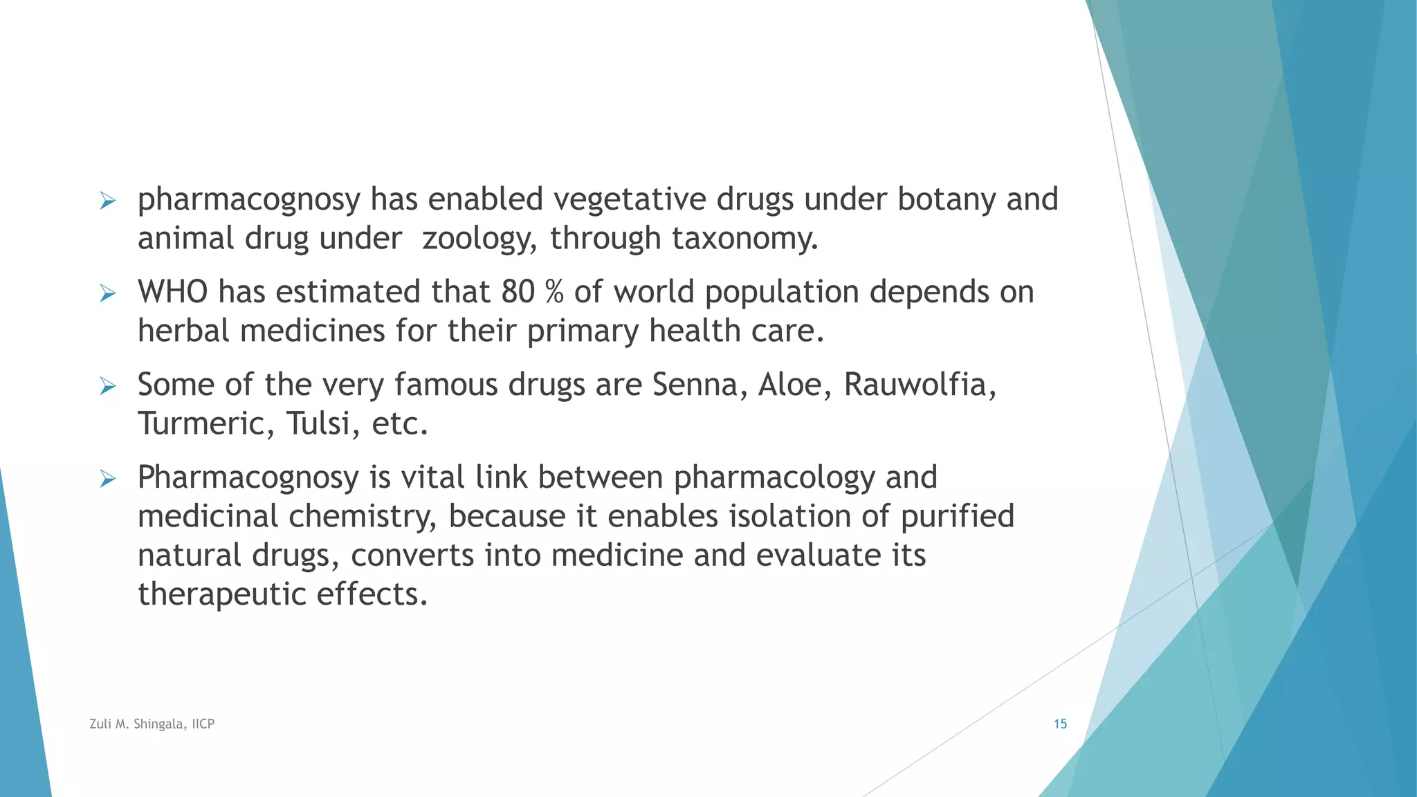 Pharmacognosy def.his.scope.develpmnt | PPTX