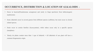 Alkaloids,Proteins and Enzymes | PPT