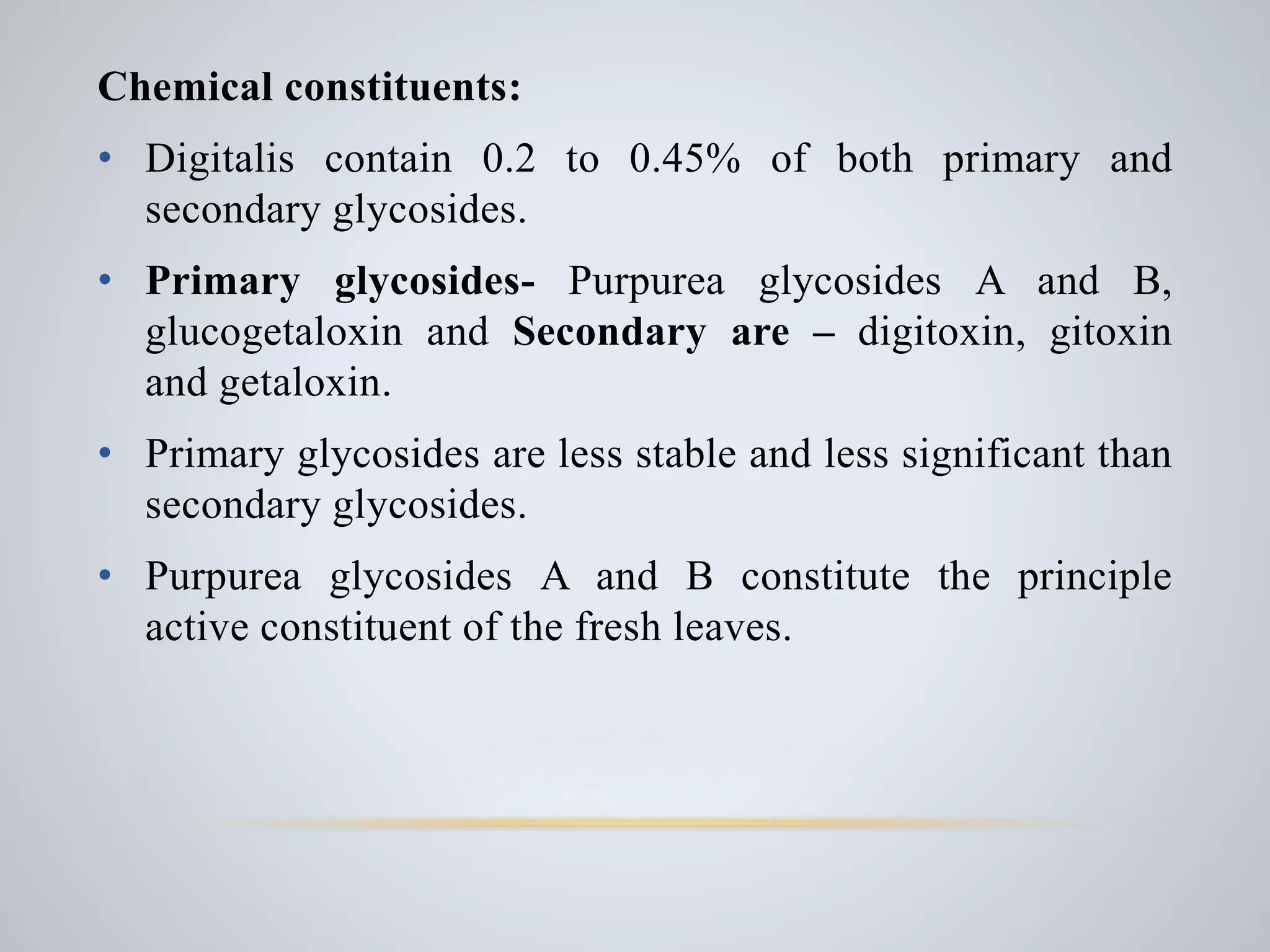 Pharmacognosy of digitalis | PPTX