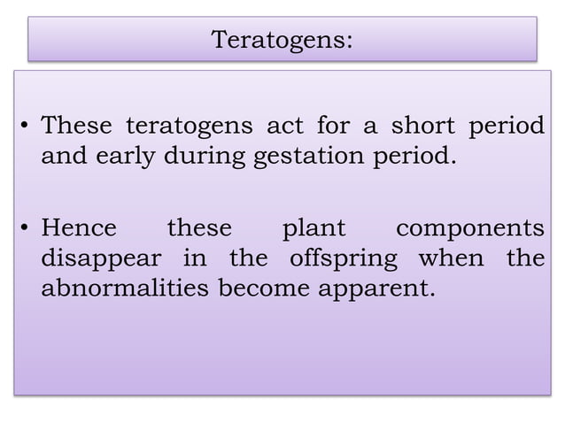 Pharmacognosy of teratogenic plants | PPTX | Pregnancy | Reproductive ...