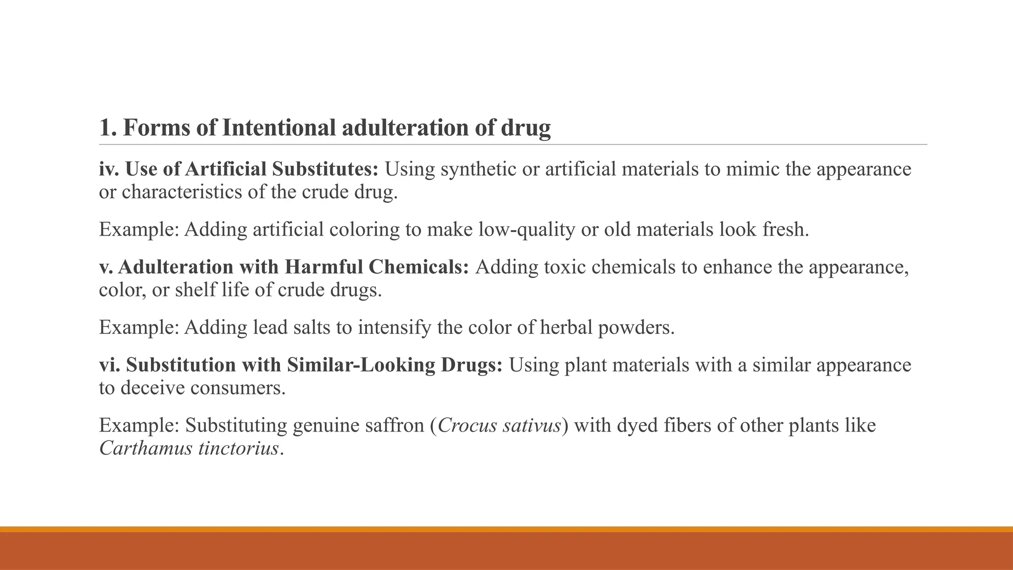 A Pharmacognosy Theory drug adulteration | PPTX