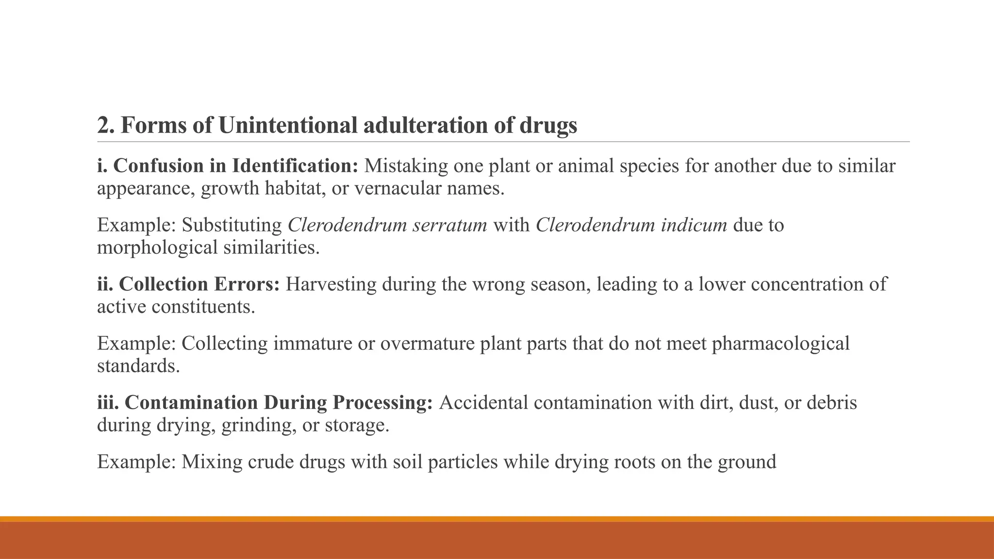 A Pharmacognosy Theory drug adulteration | PPTX
