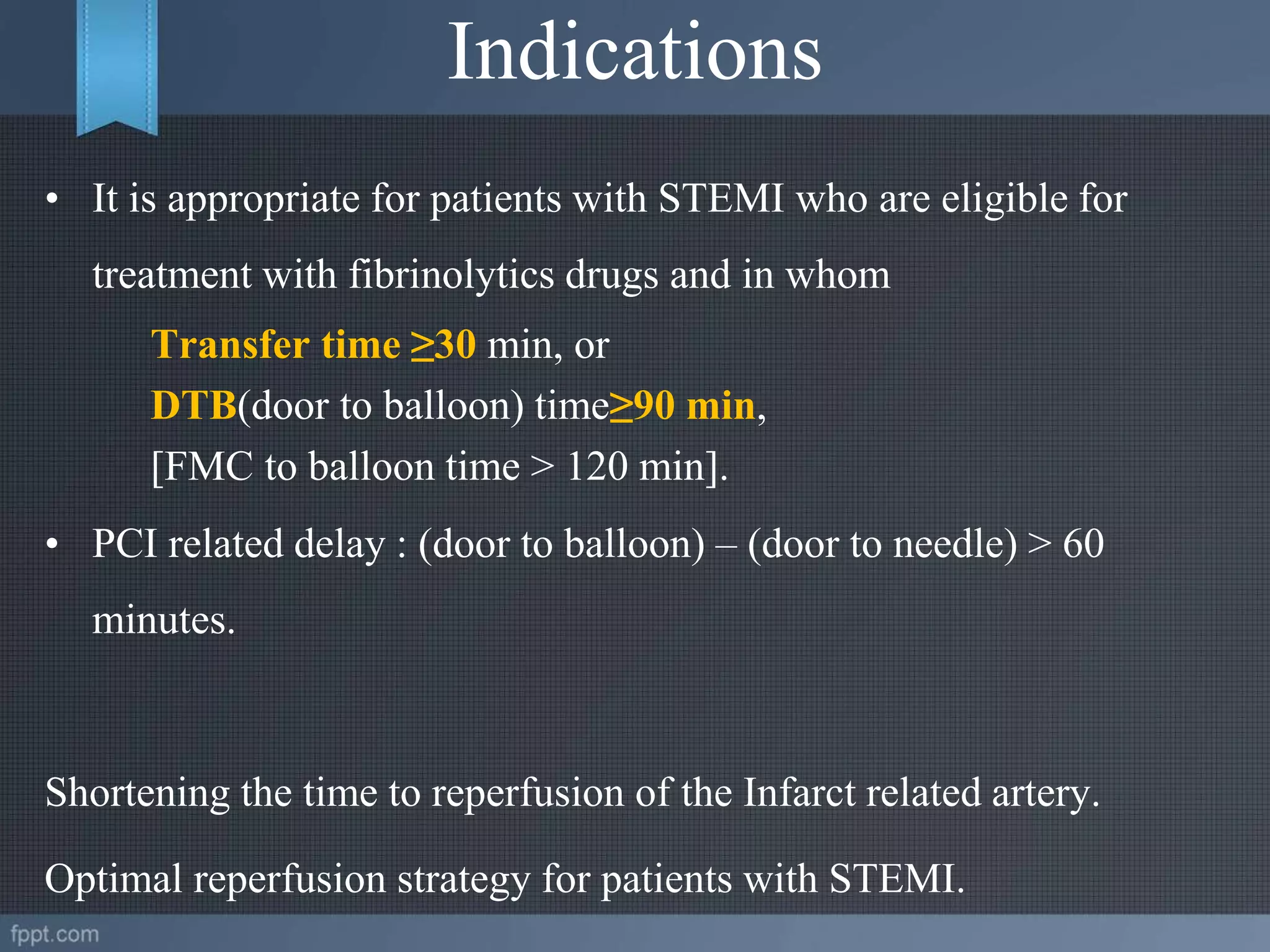 Pharmacoinvasive approach for stemi | PPTX
