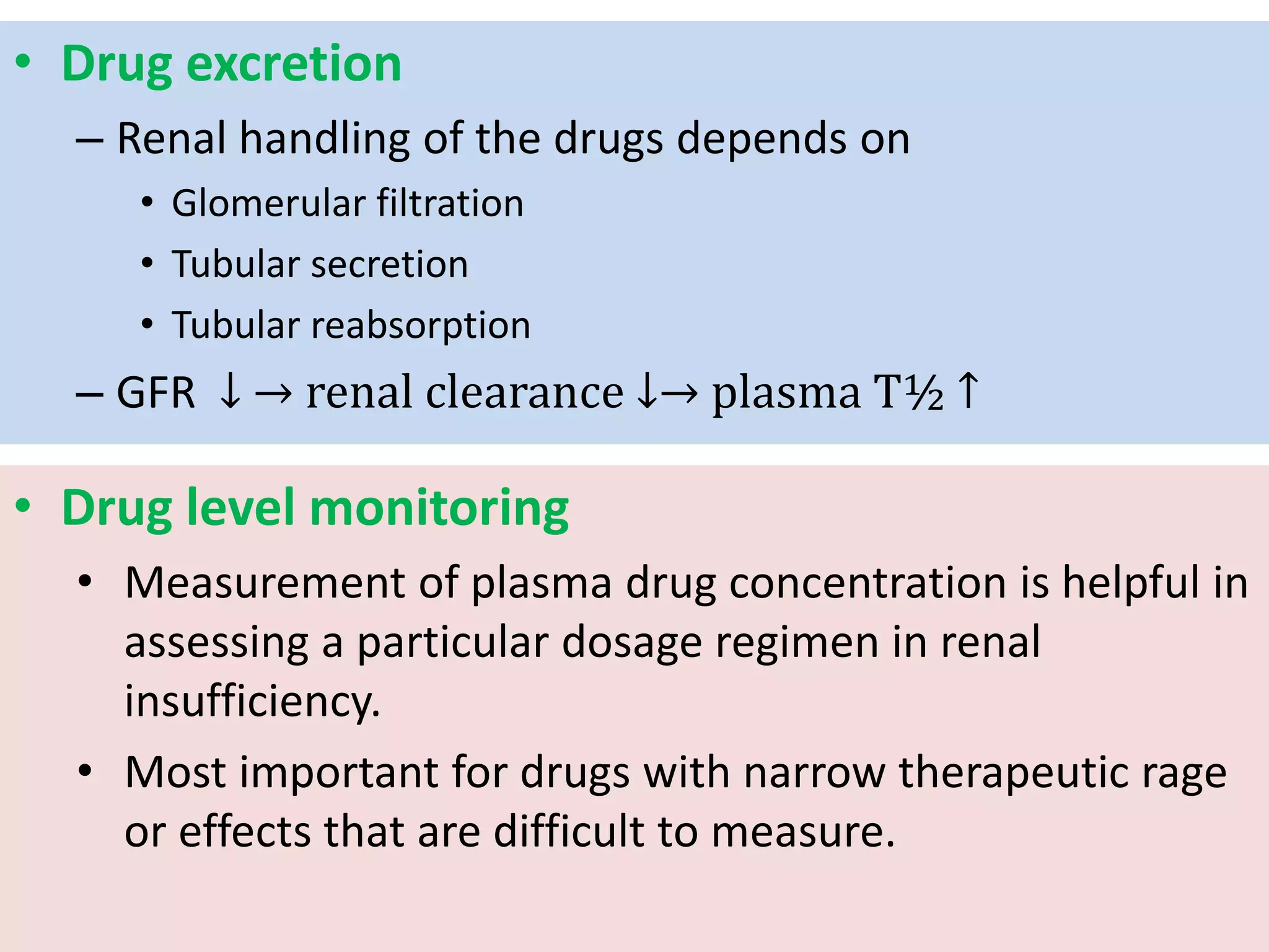 Pharmacokinetic changes in renal impairment and dosage considerations ...