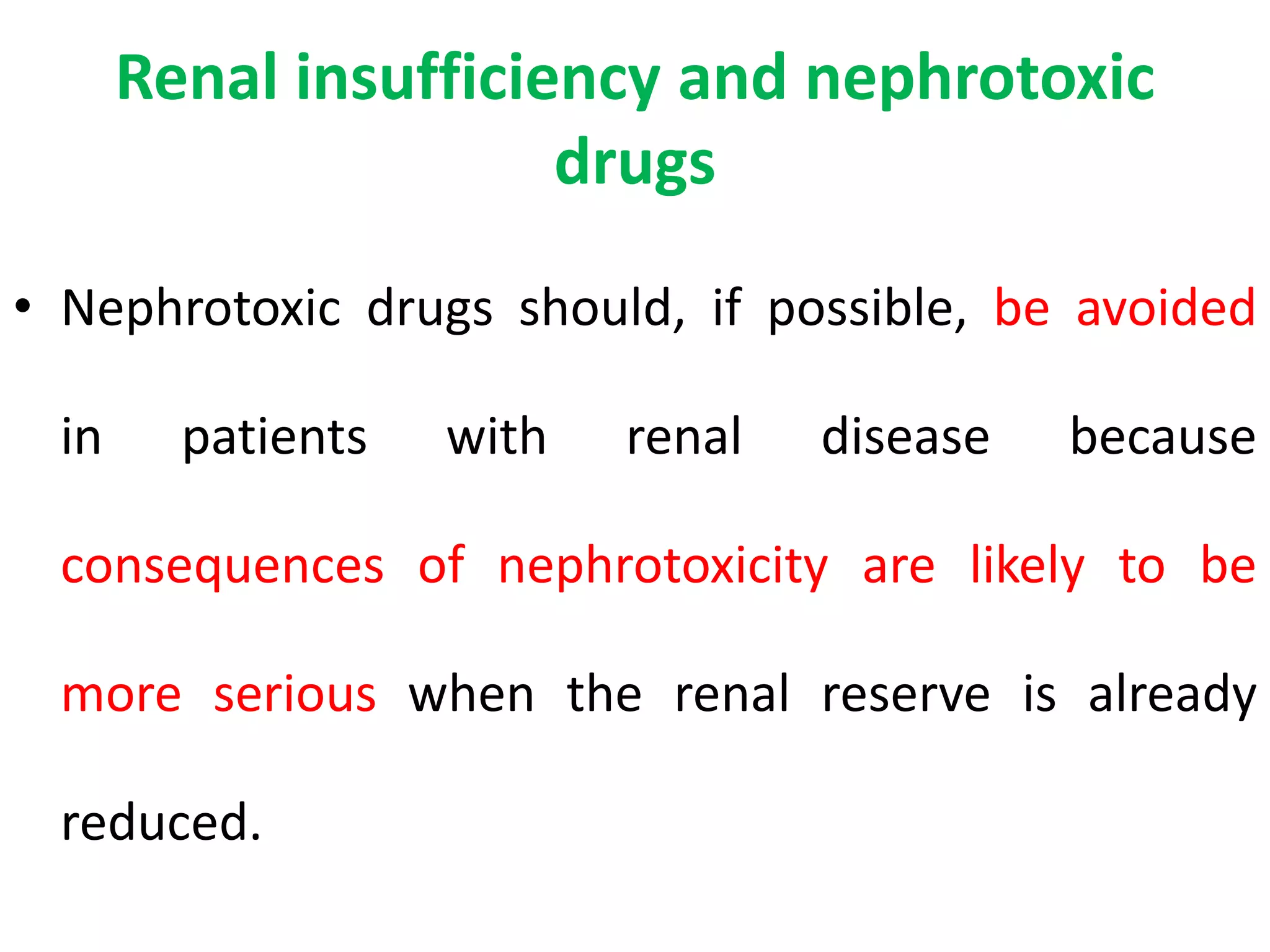 Pharmacokinetic changes in renal impairment and dosage considerations ...