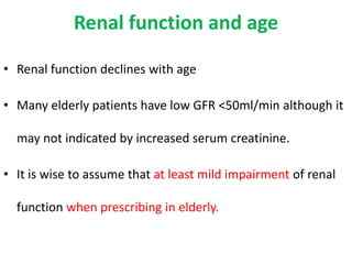 Pharmacokinetic changes in renal impairment and dosage considerations ...