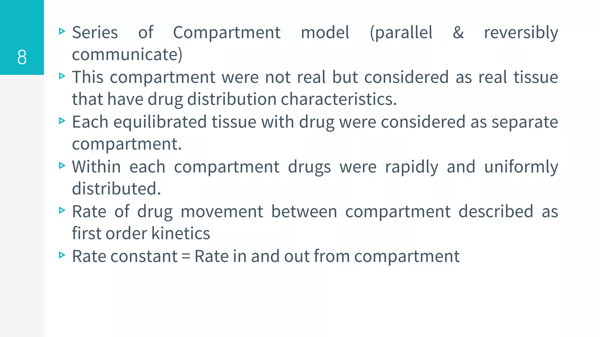 Pharmacokinetic model & compartment models by Karthickraja M | PPTX