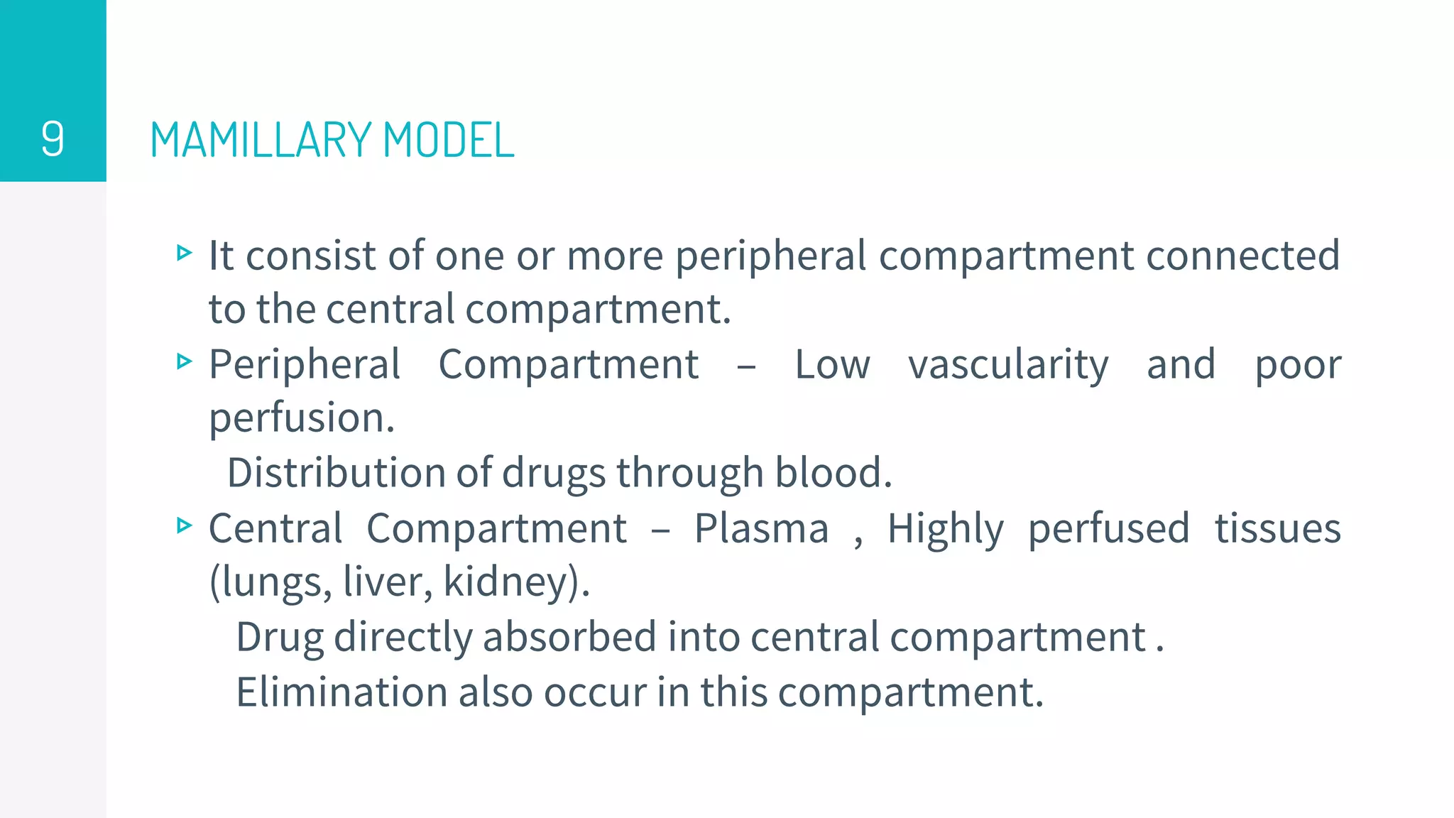 Pharmacokinetic model & compartment models by Karthickraja M | PPTX