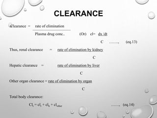 Pharmacokinetic models | PPTX
