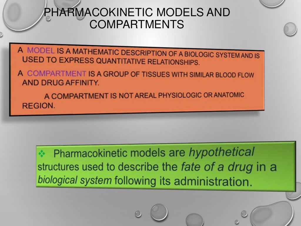 Pharmacokinetic models