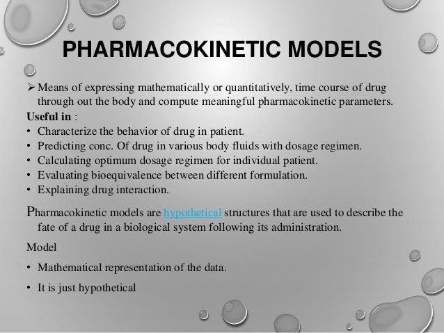 Pharmacokinetic models