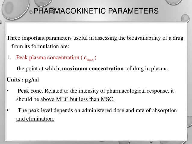 Pharmacokinetic models
