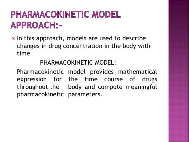 Pharmacokinetic models