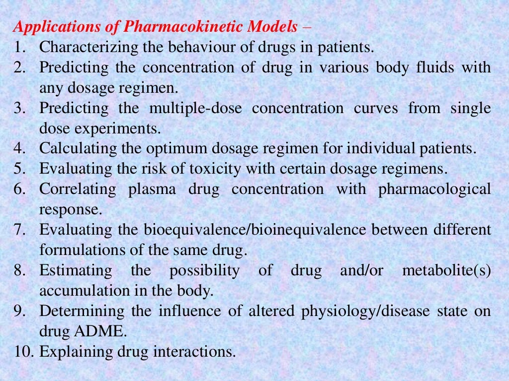 Pharmacokinetic models