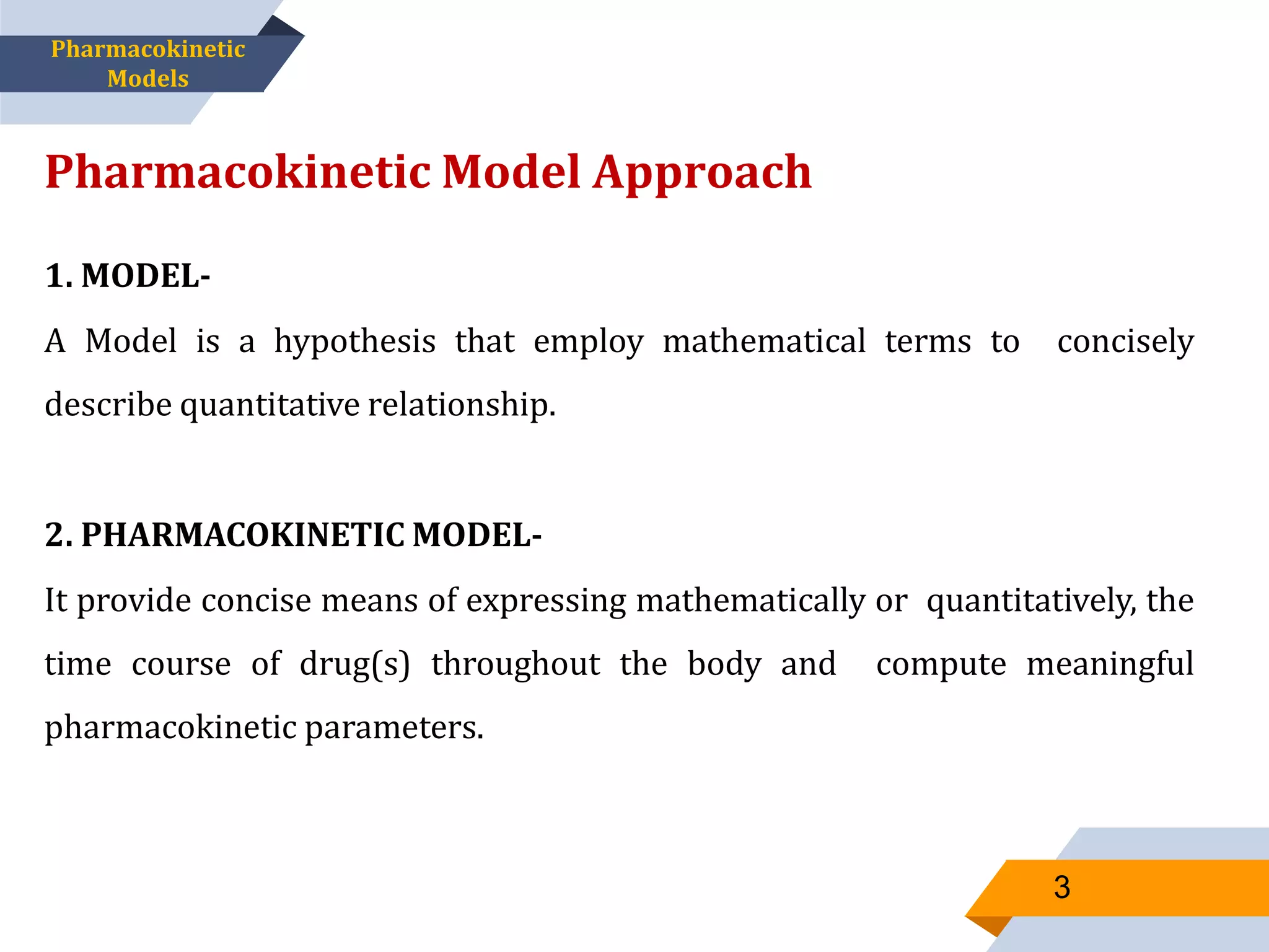 PHARMACOKINETIC MODELS | PPSX | Chemistry | Science