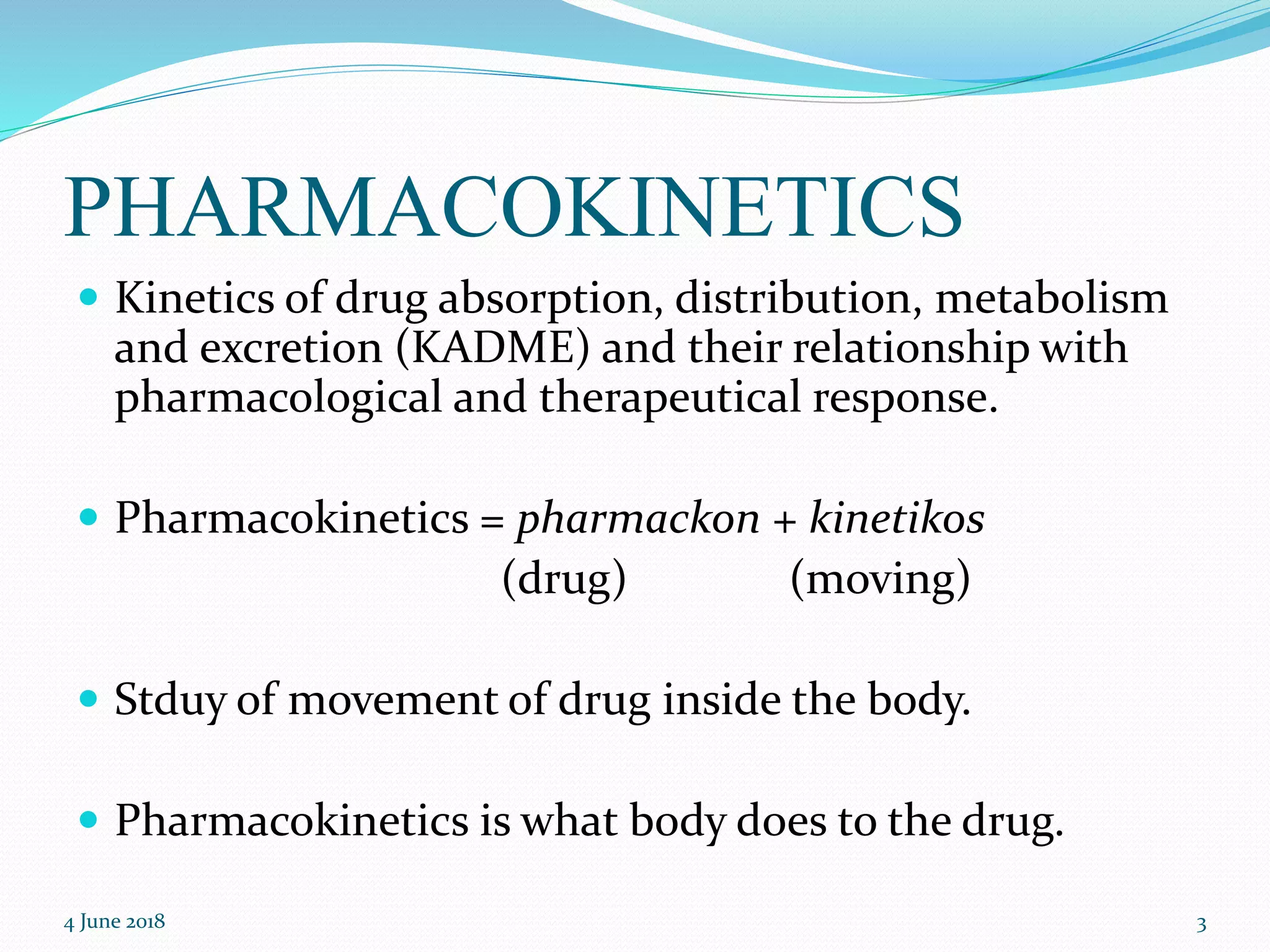 Pharmacokinetic of cdds | PPTX
