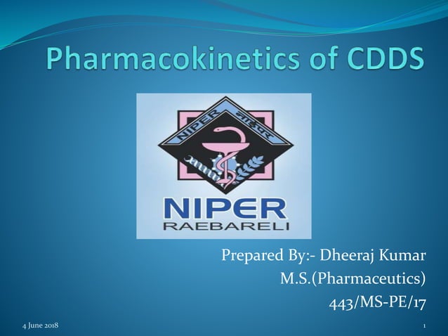 Pharmacokinetic of cdds | PPTX | Lung and Respiratory Health | Diseases ...