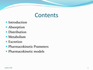 Pharmacokinetic of cdds | PPTX