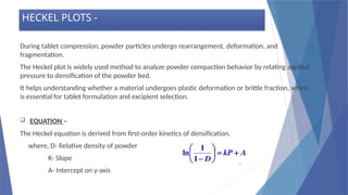 PHARMACOKINETIC PARAMETERS, HECKEL PLOTS.pptx
