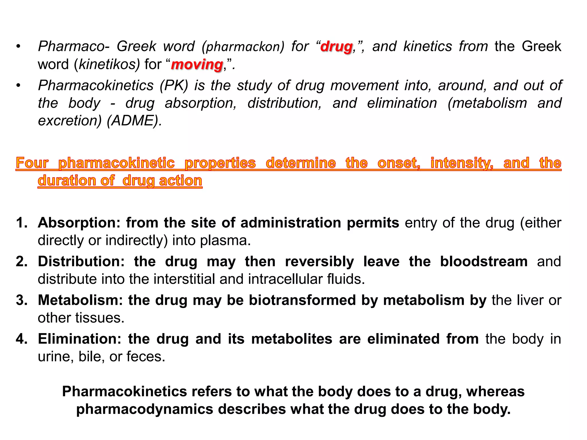 Pharmacokinetics | PPTX