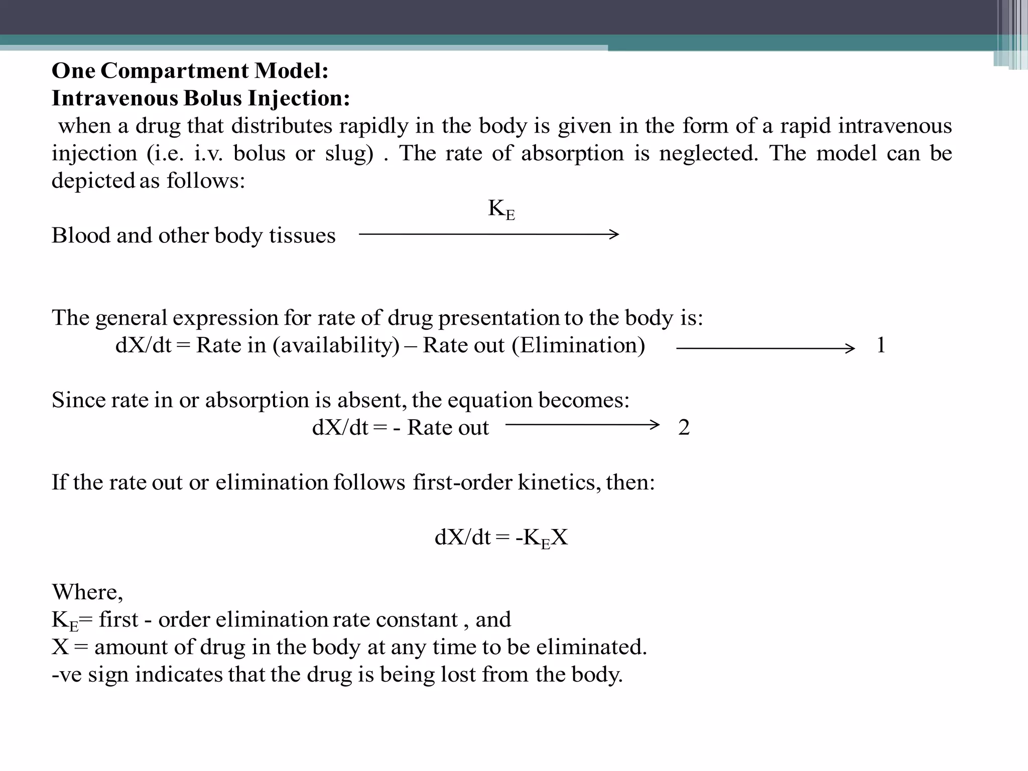 pharmacokinetics .Pharm.D(one compartment).pptx | Pharmaceutical Drugs ...