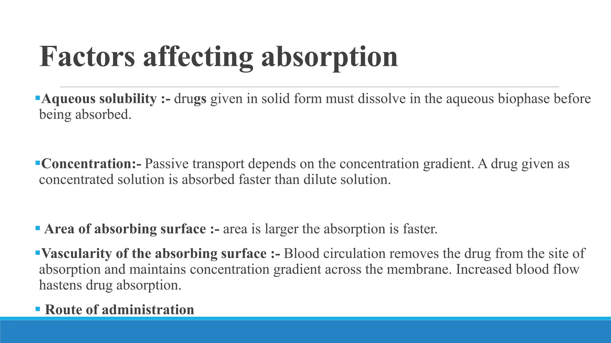 Pharmacokinetics- ABSORPTION, DISTRIBUTION.pptx