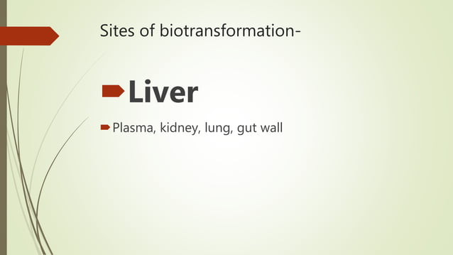 Biotransformation | PPTX | Endocrine and Metabolic Diseases | Diseases ...