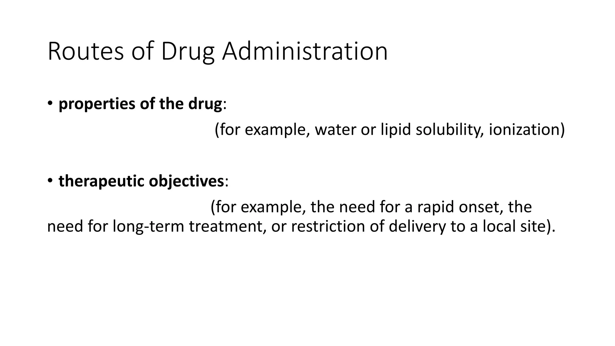 Pharmacokinetics and route of drug administration | PPT