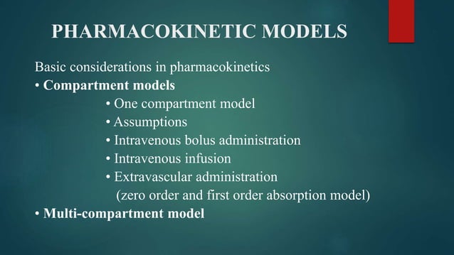Pharma co kinetics compartmental modeling | PPTX