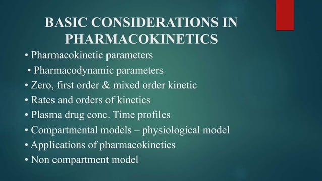 Pharma co kinetics compartmental modeling | PPTX