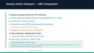 Pharmacokinetics: Membrane Transport and Drug Absorption Mechanisms | PPTX