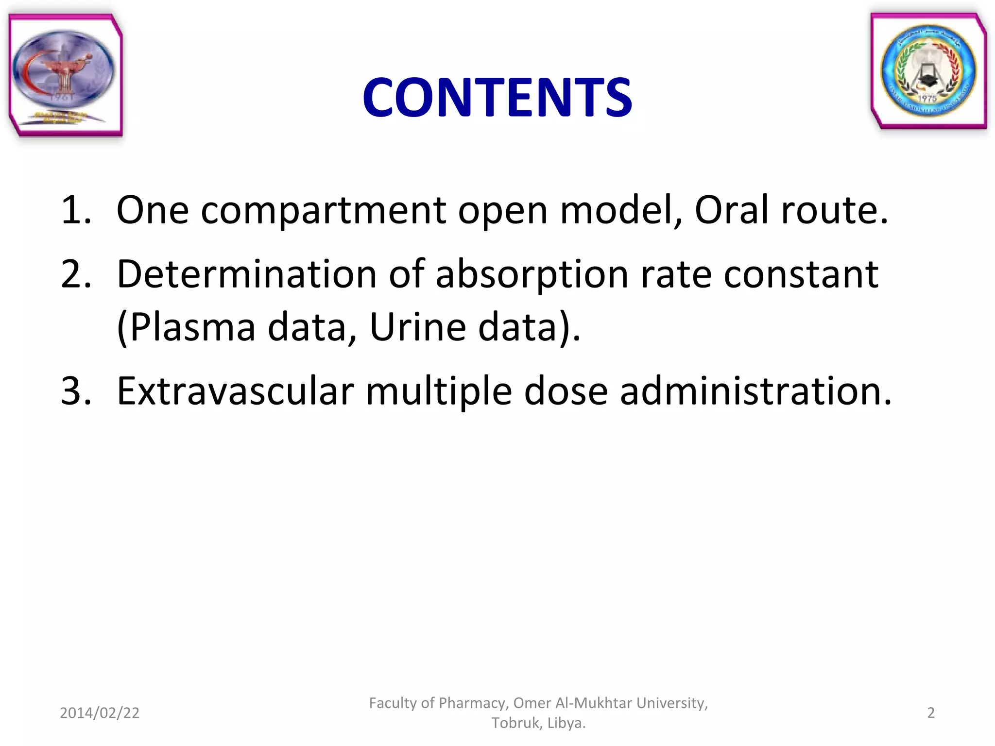 Pharmacokinetics of drug absorption | PPT