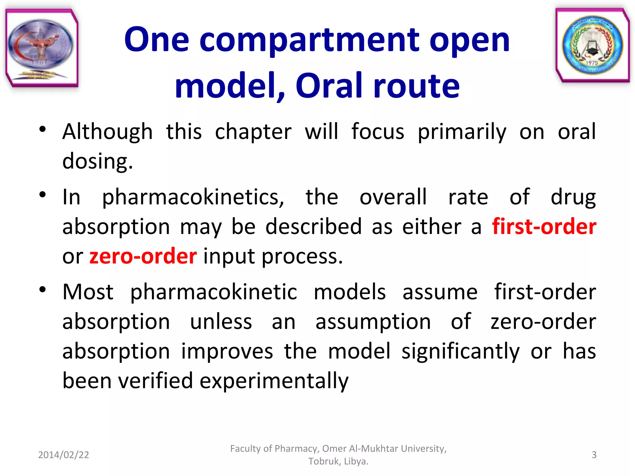 Pharmacokinetics of drug absorption | PPT