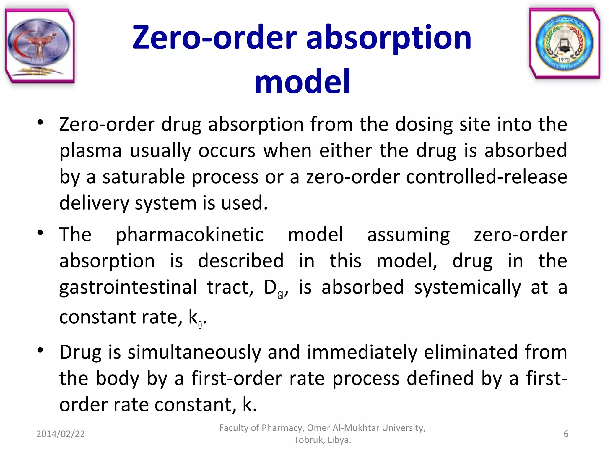 Pharmacokinetics of drug absorption | PPT