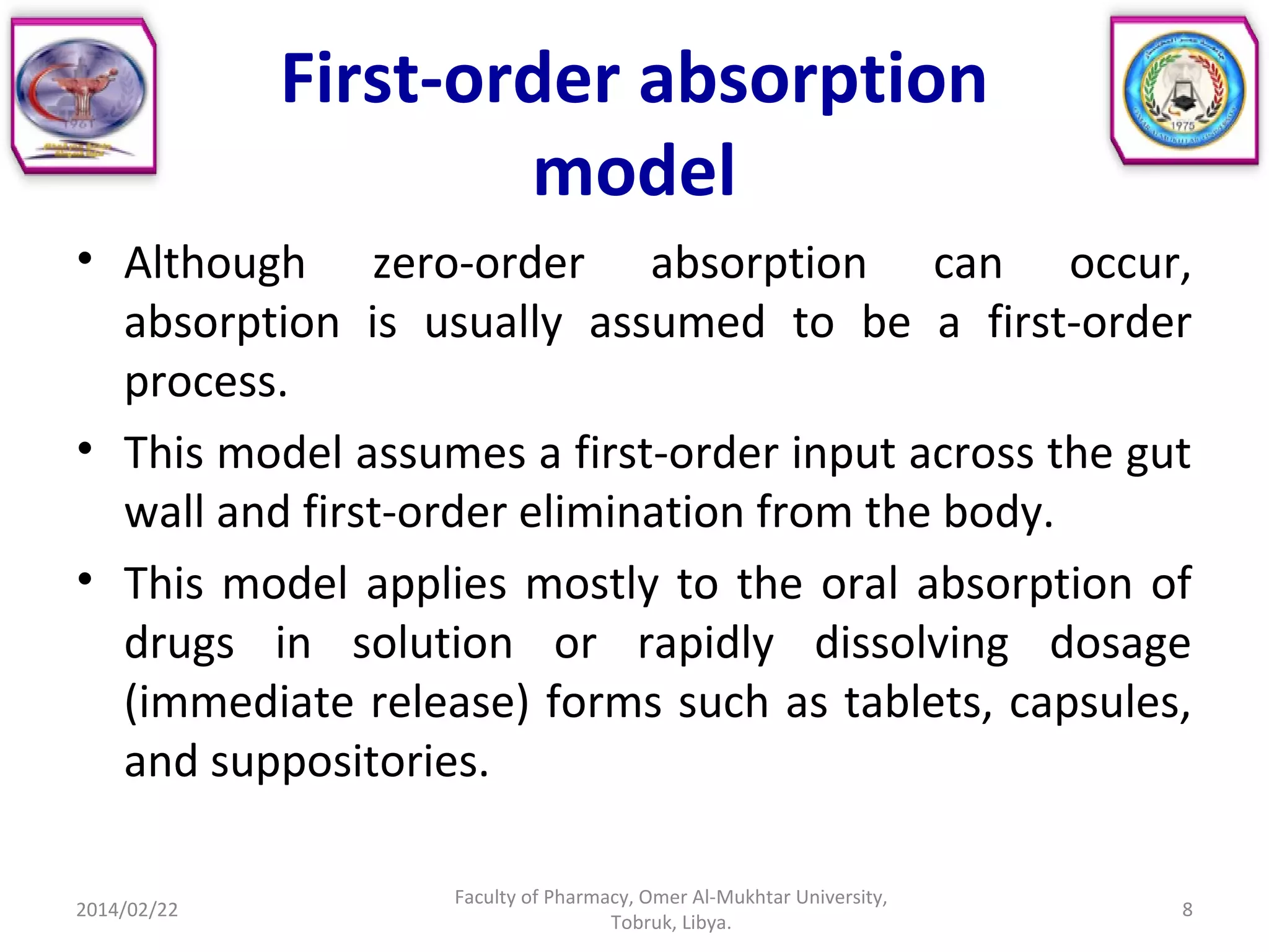 Pharmacokinetics of drug absorption | PPT
