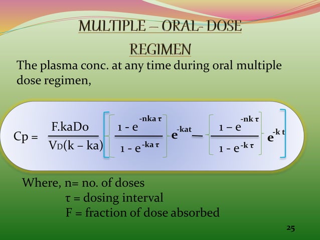 Pharmacokinetics of multiple dosing | PPTX