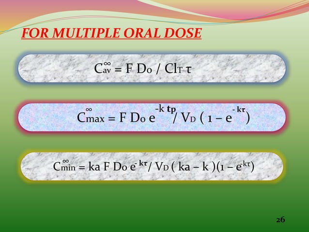 Pharmacokinetics of multiple dosing | PPTX