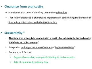Pharmacokinetics of oral cavity | PPTX
