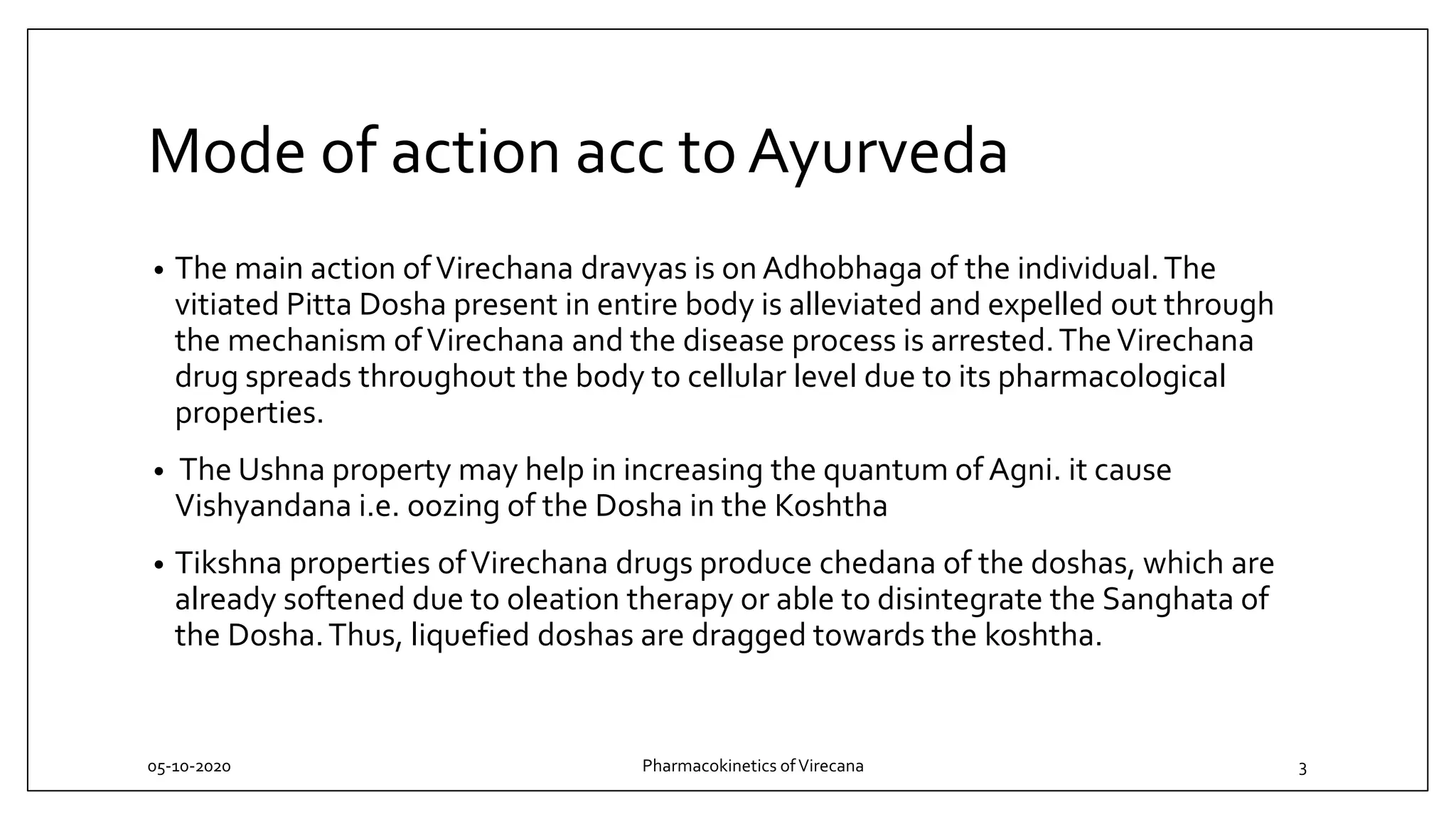 Pharmacokinetics of virechana | PPTX