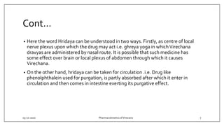 Pharmacokinetics of virechana | PPTX