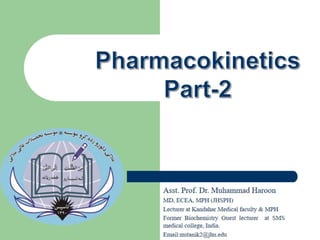 Pharmacokinetics part 2 | PDF | Pharmaceutical Drugs | Medical Health