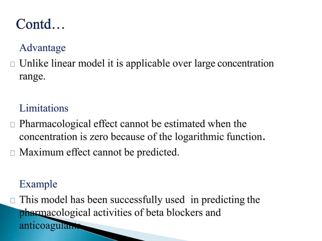 Pharmacokinetics & Pharmacodynamic models, Tolerance, Hypersensitivity ...